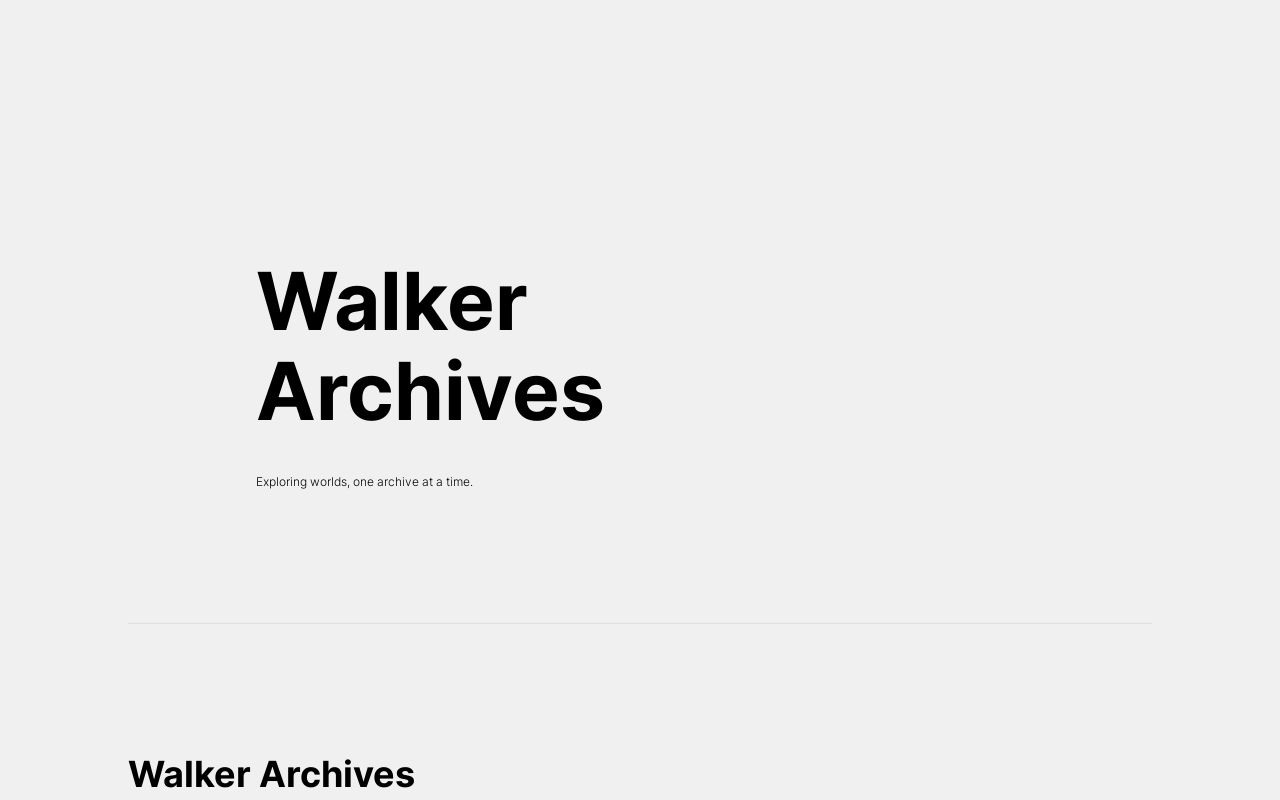 Walker Archives